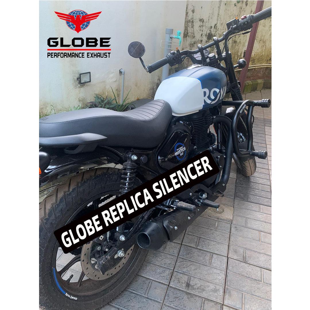 Replica Black Silencer For Hunter 350 Royal Enfield