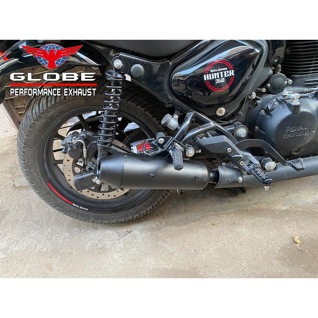 Replica Black Silencer For Hunter 350 Royal Enfield