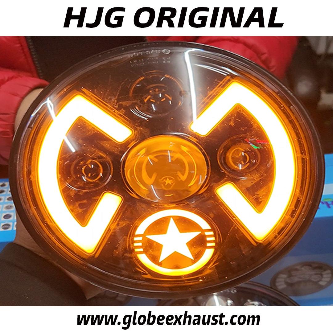 Star Headlight With Side DRL For Royal Enfield Classic 350 | Standard