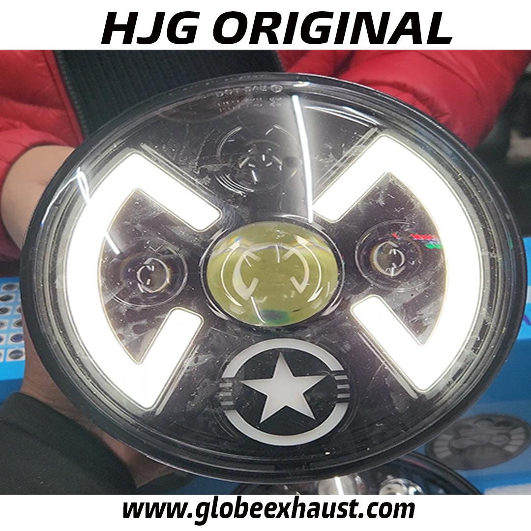 Star Headlight With Side DRL For Royal Enfield Classic 350 | Standard