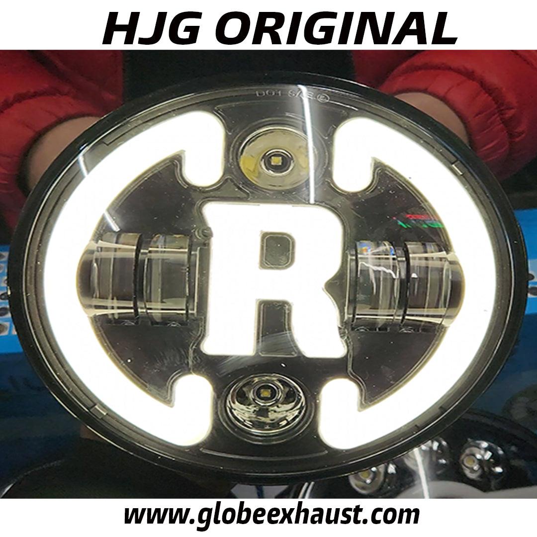 6 Lens Side Ring R Letter Headlight For Royal Enfield Classic 350 | St
