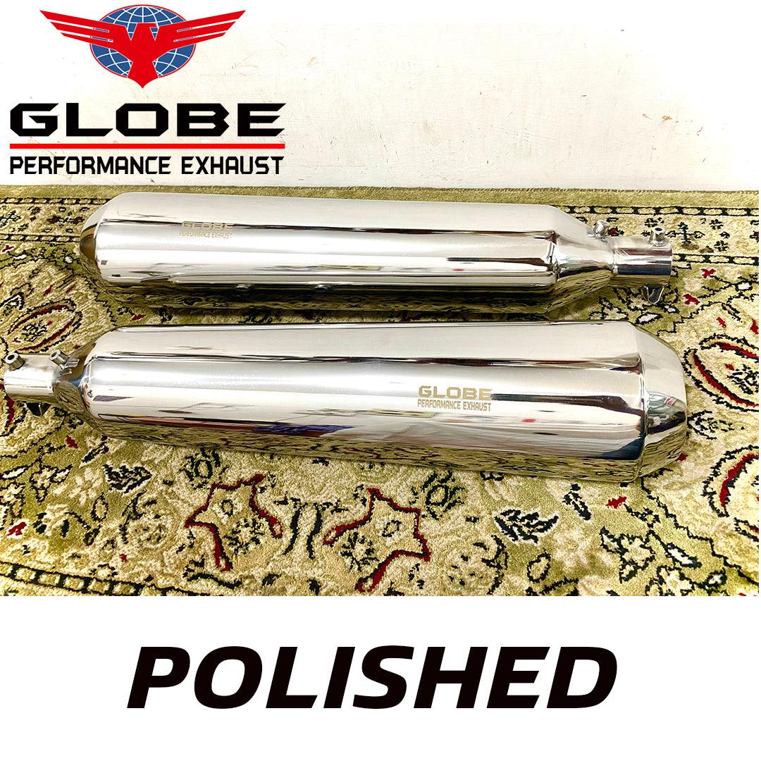 Globe Super Shooter Polished Silencer For Interceptor & GT 650 SS 304
