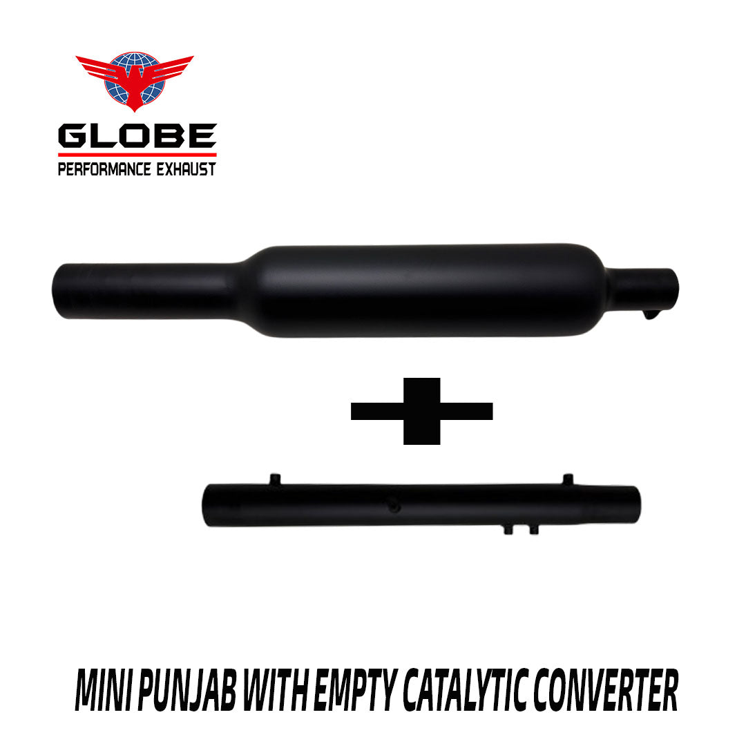 Mini Punjab With Empty Pipe Black Exhaust For Classic 350 Reborn , Met