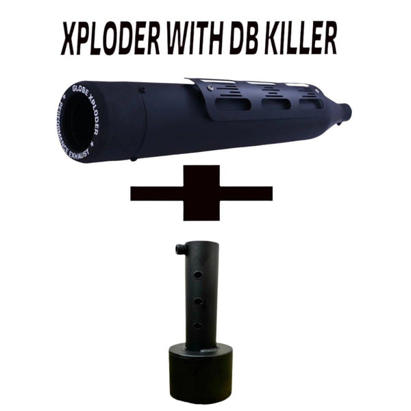 Xploder With Db killer Black Exhaust For Thunderbird 350 X , Thunderbi