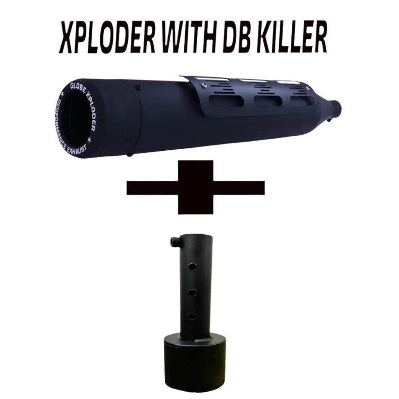 Xploder With Db killer Black Exhaust For Thunderbird 350 X , Thunderbi